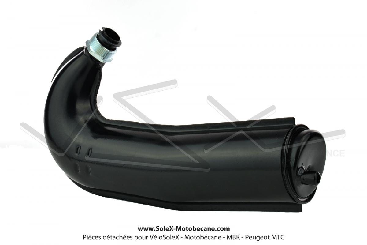 Pot d'échappement "Boudin" Noir - Fixation par écrou M32x150 - pour Mobylette Motobécane / MBK ...