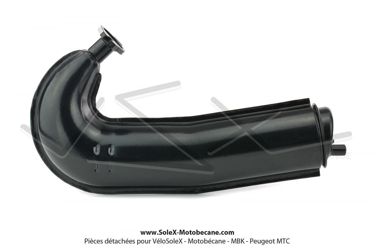 Pot d'échappement "Boudin" Noir - Fixation par bride - pour Mobylette MBK Dakota / Phenix ...