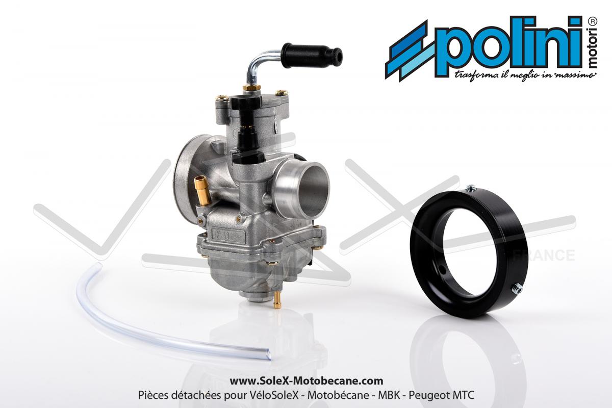 Carburateur Polini CP - Ø19mm - Evolution - Montage souple / Starter à levier - Partie Moteur ...