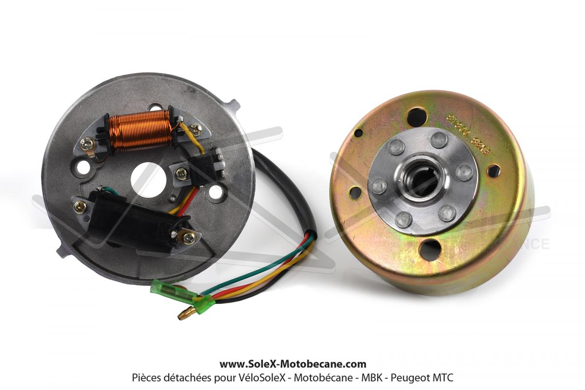 Allumage électronique (Volant-magnétique complet) type "Moriyama" pour Mobylette Motobécane MBK ...