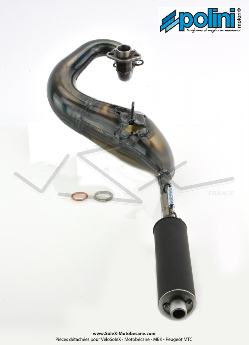 Pot d'échappement à bride Polini Sport pour Peugeot 103 SP / MVL / SPX / RCX (Article non ...