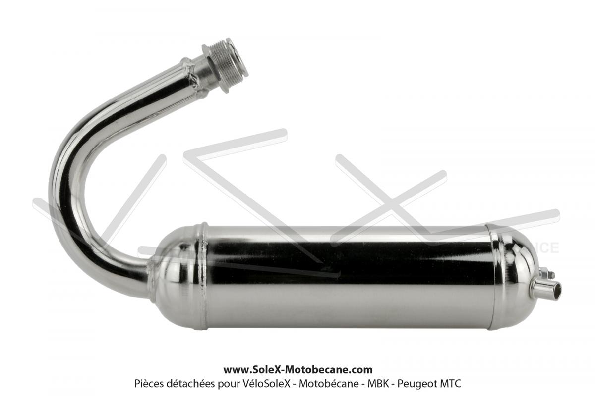 Pot d'échappement - Chromé - type origine Long - pour Mobylette Motobécane / MBK 51 (Article non ...