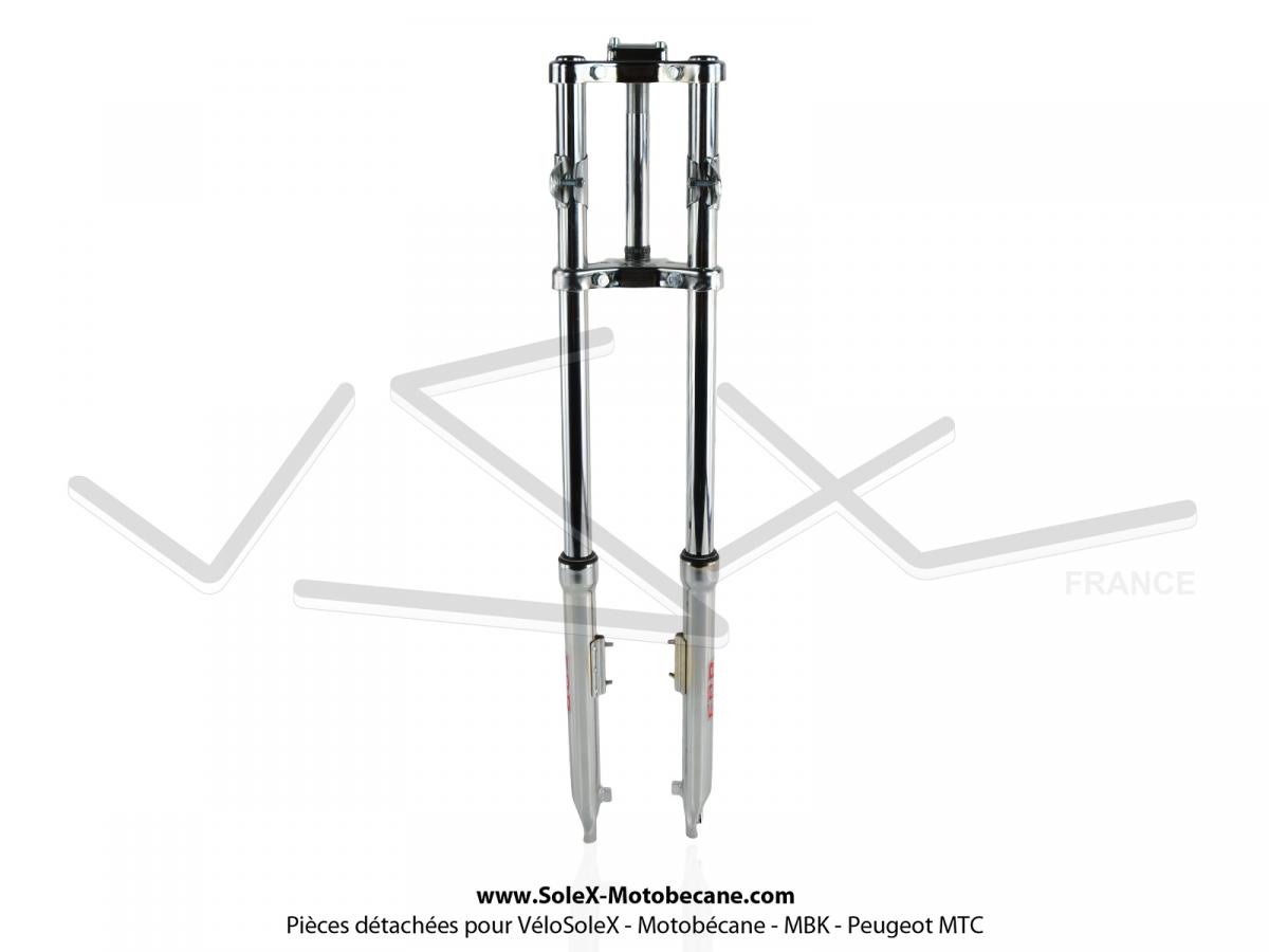 Fourche - Chopper - Chromée - 860mm - Ø30 - avec pattes de phare ...