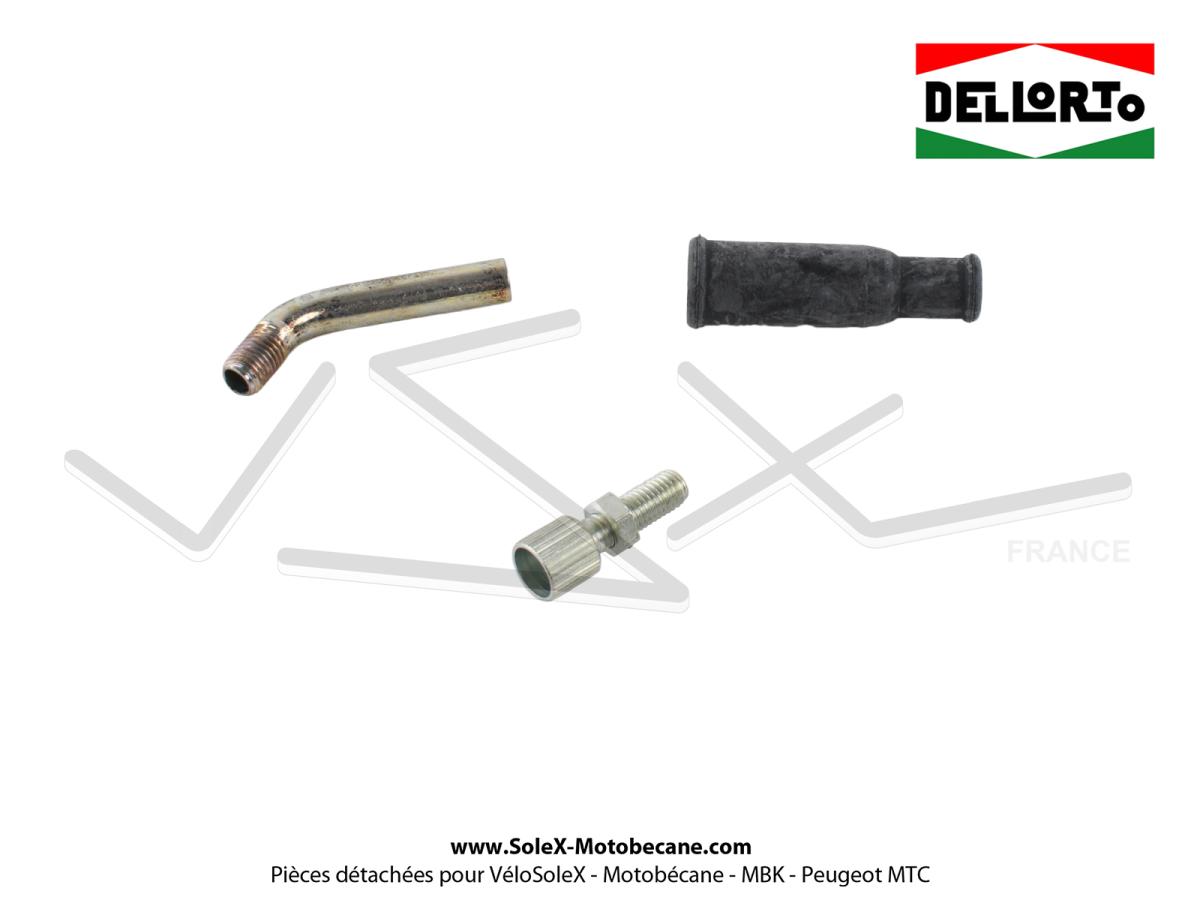 Coude / tube passe-câble - coudé à 50° - pour carburateurs Dell'Orto SHA / PHBG (...) - Partie ...
