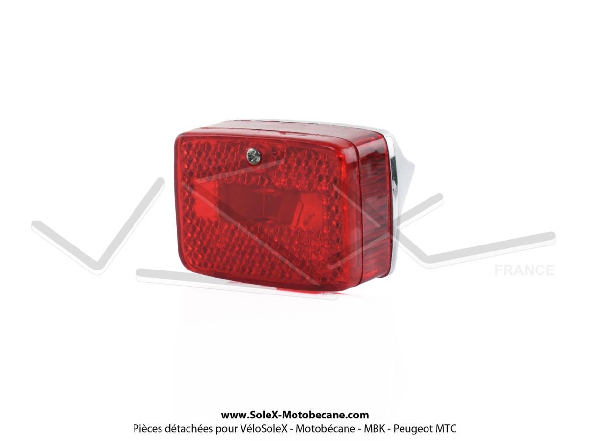 Feu rouge arrière type Luxor 75 Chromé / Rouge pour Mobylette ...