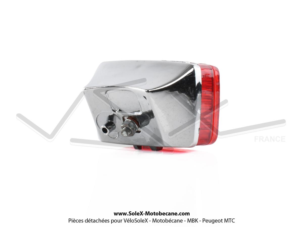 Feu rouge arrière type Luxor 75 Chromé / Rouge pour Mobylette ...