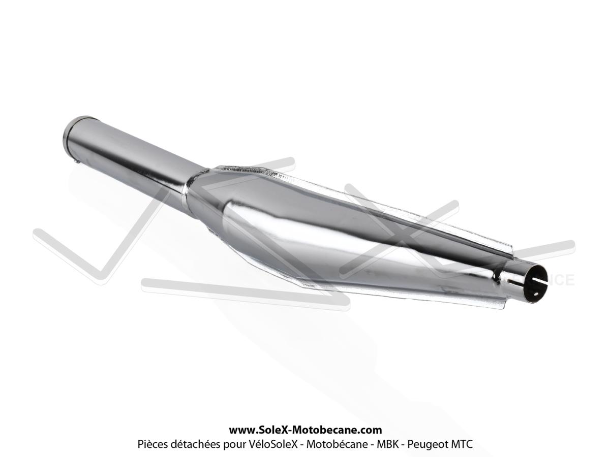 Corps de pot d'échappement universel chromé emboitement Ø28 - FUEGO ...