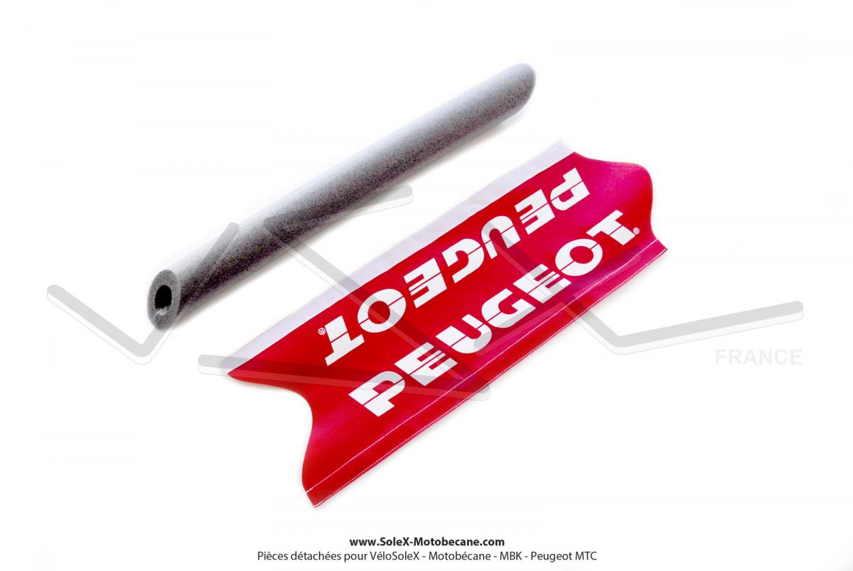Housse de barre de renfort Rouge Foncé / Blanche pour Peugeot 103 RCX ... Housse de barre de renfort Rouge Foncé / Blanche pour Peugeot 103 RCX ...