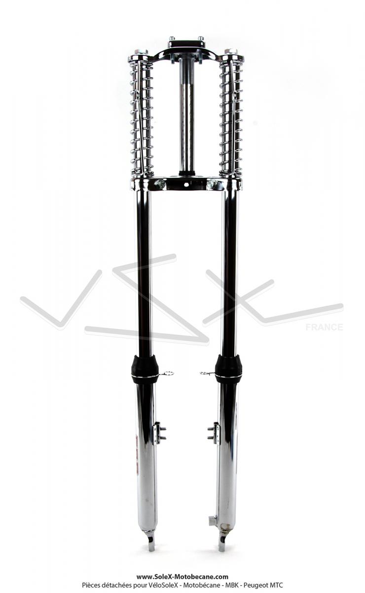 Fourche - Chopper - Chromée - 860mm - avec pattes de phare en fil ...