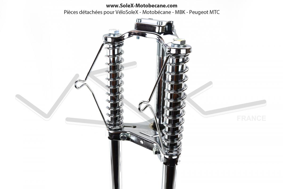 Fourche - Chopper - Chromée - 860mm - avec pattes de phare en fil ...